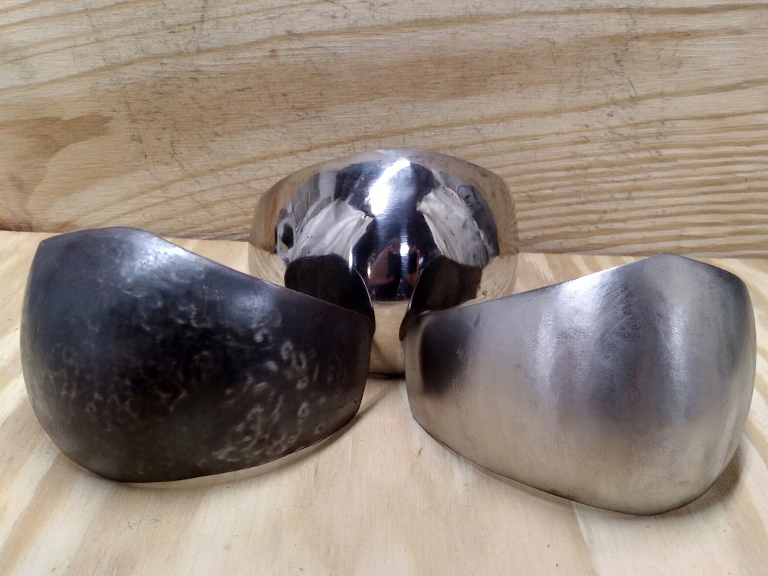 1 Pair 16GA Mild or Stainless Steel SCA Knee Elbow Cops HEMA Larp ...