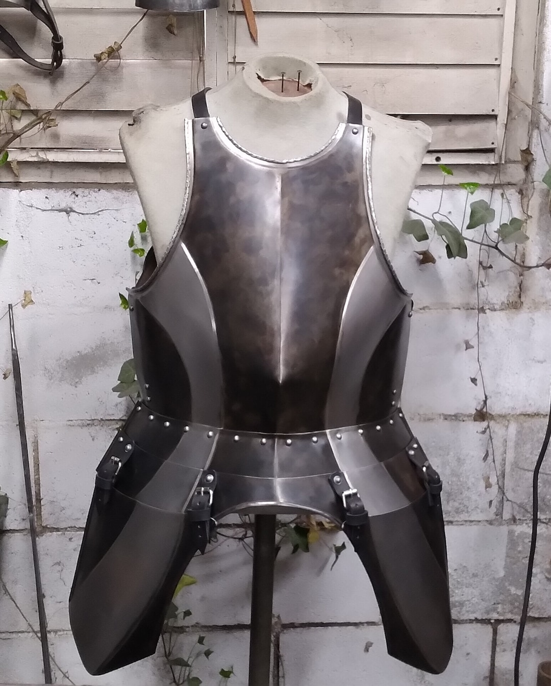 Black and White Style Cuirass SCA Breastplate Armour Hema Cosplay ...