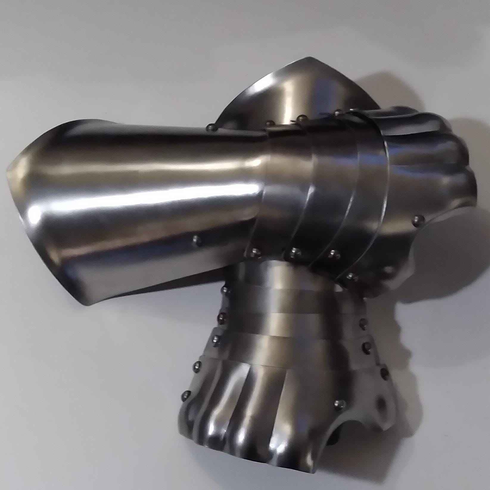Long Cuff Demi Gauntlets 16ga 18ga Gauge Steel Armour Half Gaunt SCA ...
