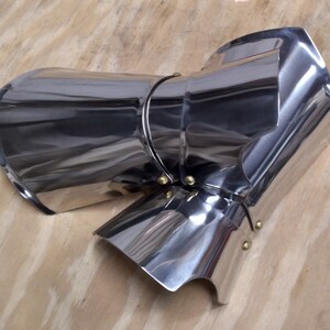 SCA Long Cuff Demi Gauntlets 16ga 18ga Gauge Armour Half Gaunt Armor ...