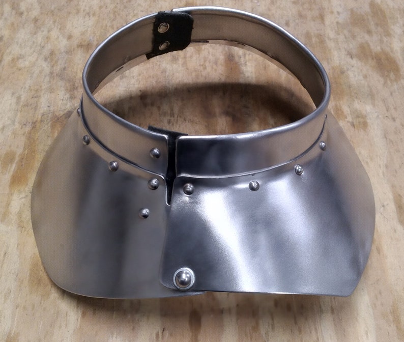 Gorget Neck Guard SCA Larp Armour 18ga Gauge Mild or 16ga Stainless ...