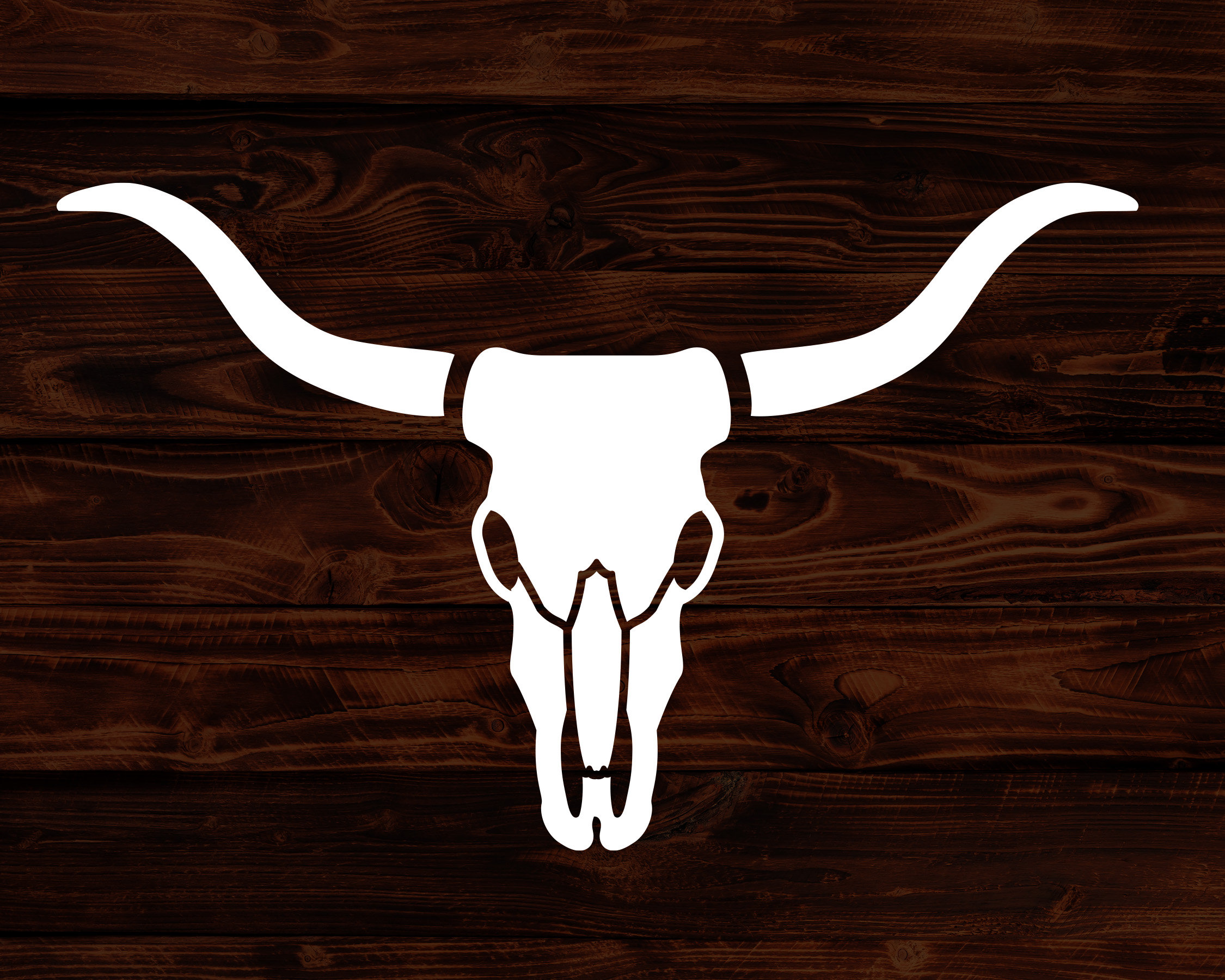 Longhorn Skull Decal, Western Car Decal, Custom Vinyl Sticker, Gift for ...