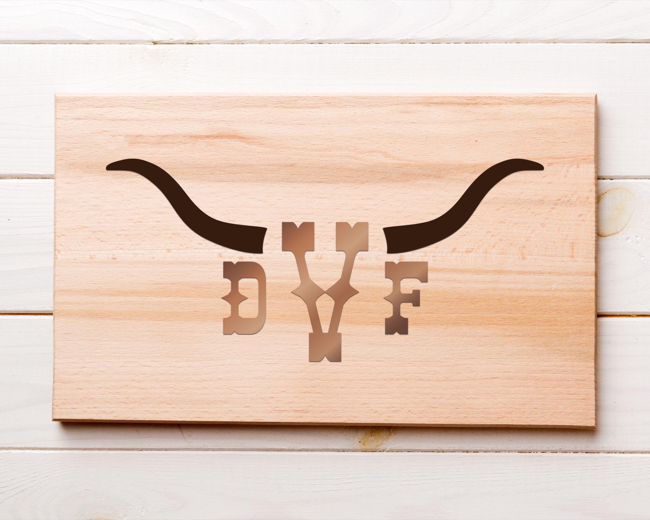 Longhorn Monogram Decal: Western Car Vinyl Sticker - Custom Colors - Etsy