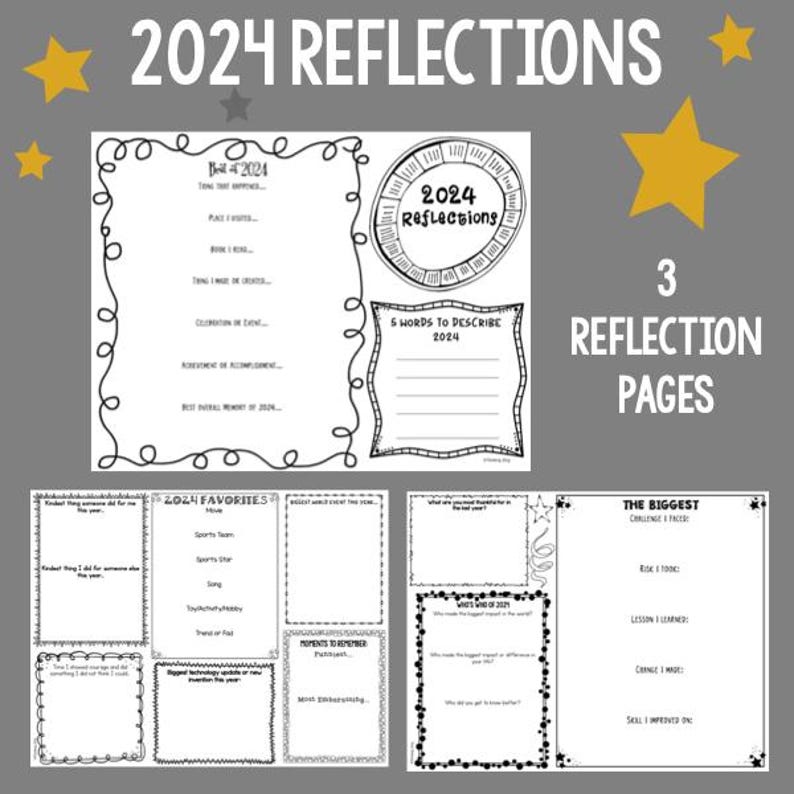 Printable New Year's Journal for Kids - Guided Activity Pages for ...