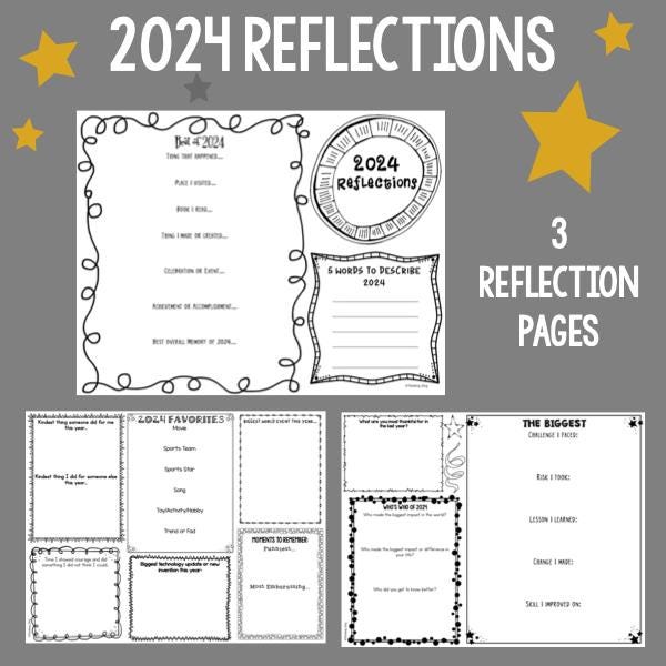 Printable New Year's Journal for Kids - Guided Activity Pages for ...