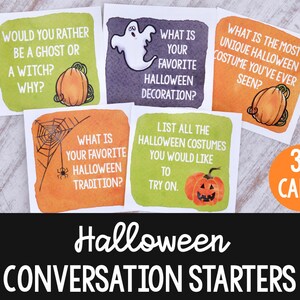 Halloween Conversation Starters Printable Party Activity - Etsy