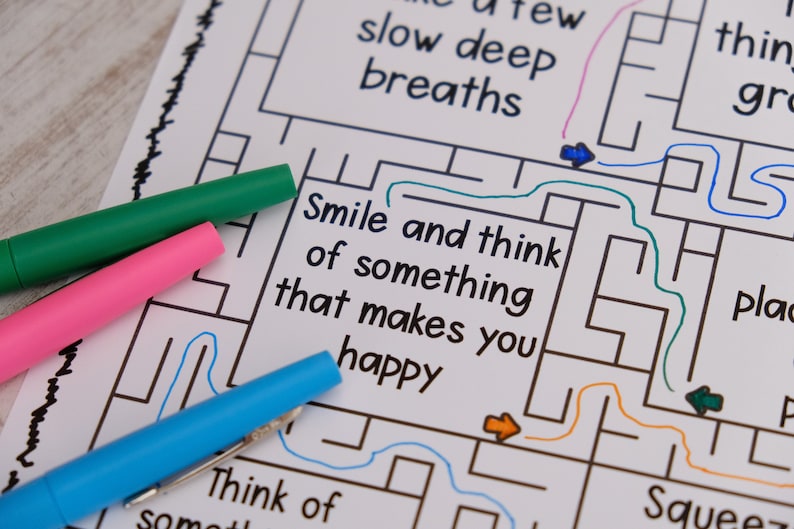 Mindfulness Mazes: Emotions & Feelings Activity (digital Download) - Etsy
