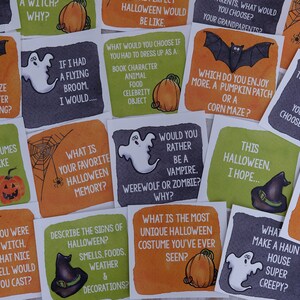 Halloween Conversation Starters Printable Party Activity - Etsy