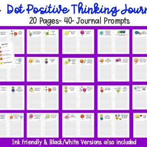 Printable Positive Thinking Journal for Kids - Reflection and ...
