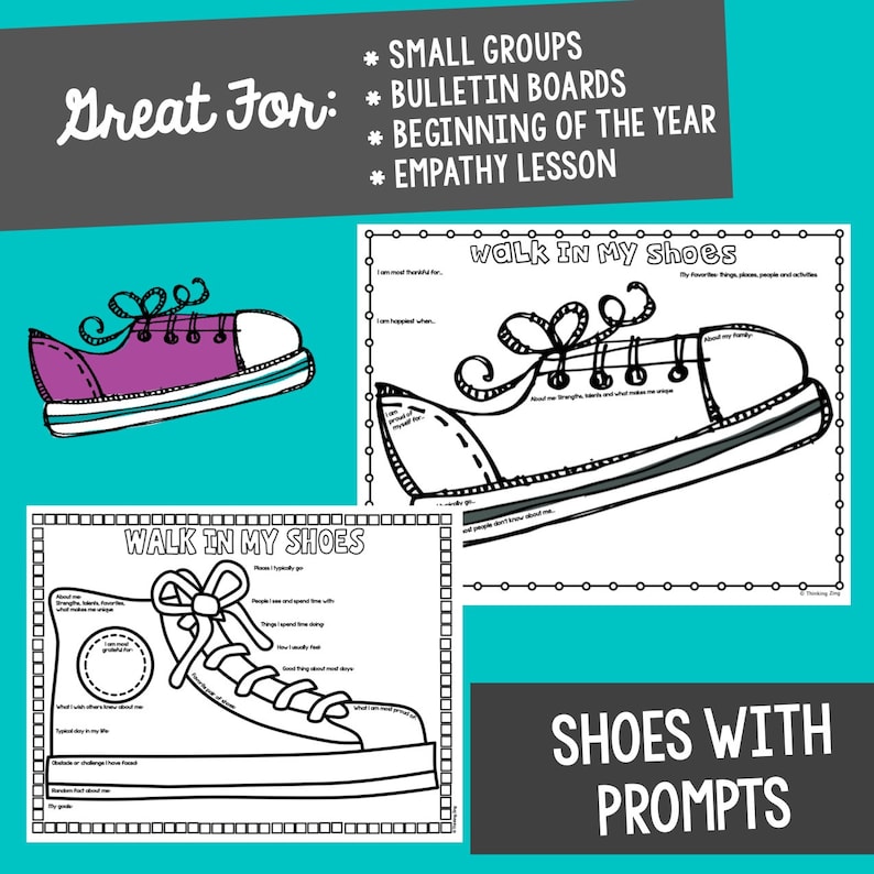 Self-reflection Activity: Walk in My Shoes - Empathy & Kindness (PDF ...