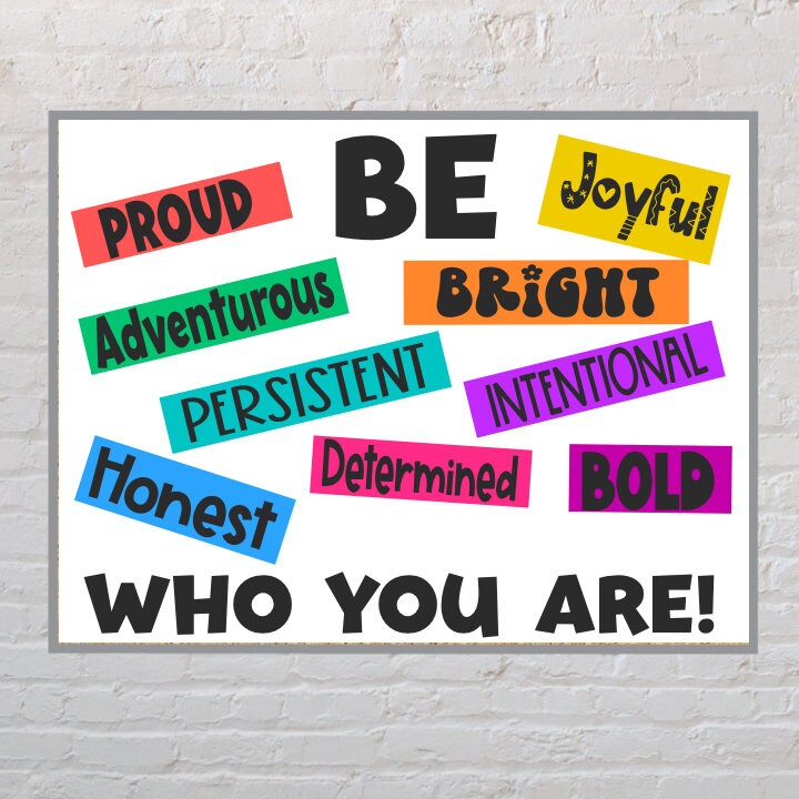 Inspirational 'be' Bulletin Board Kit: Classroom Decor (PDF) - Etsy