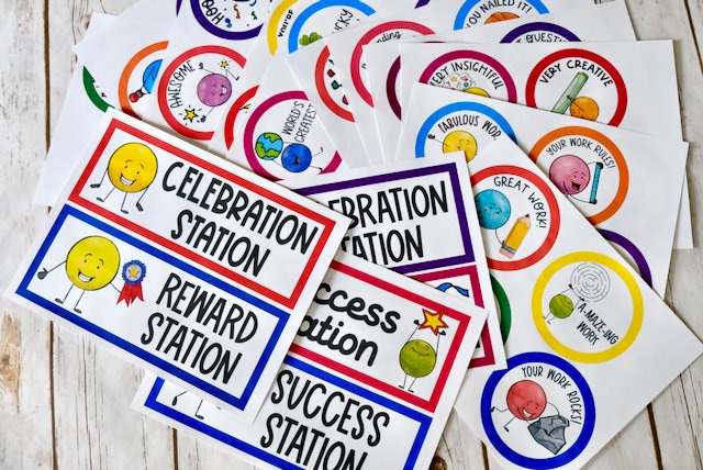 Student Celebration Station Mirror Reward Tags Student Encouragement ...