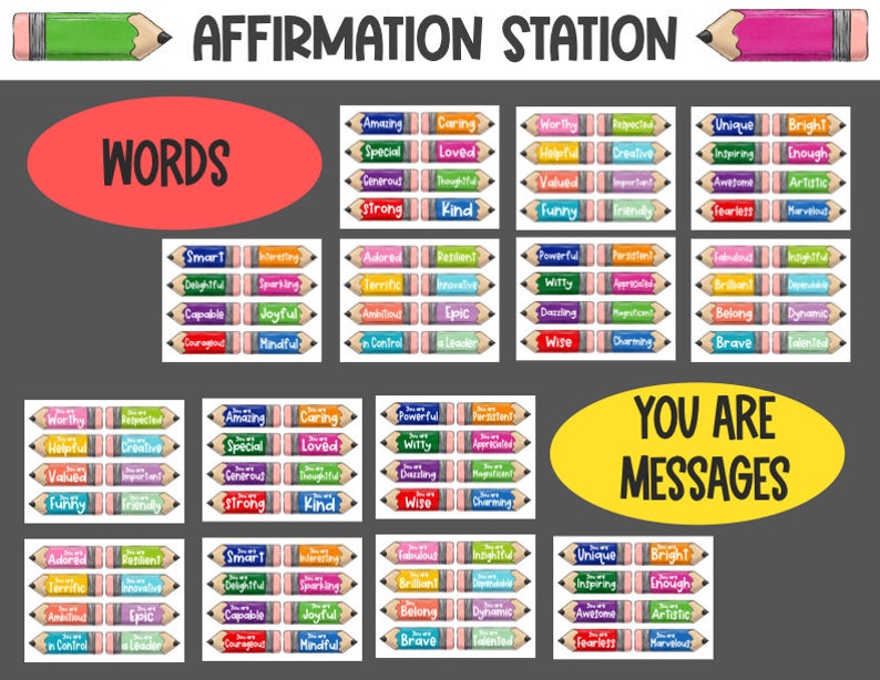 Student Affirmation Station Mirror: Classroom Decor (printable) - Etsy
