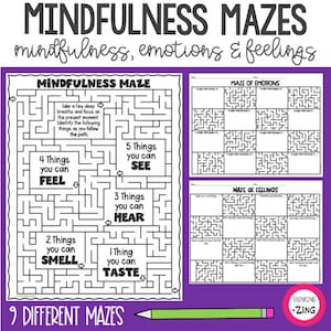Mindfulness Mazes: Emotions & Feelings Activity (digital Download) - Etsy