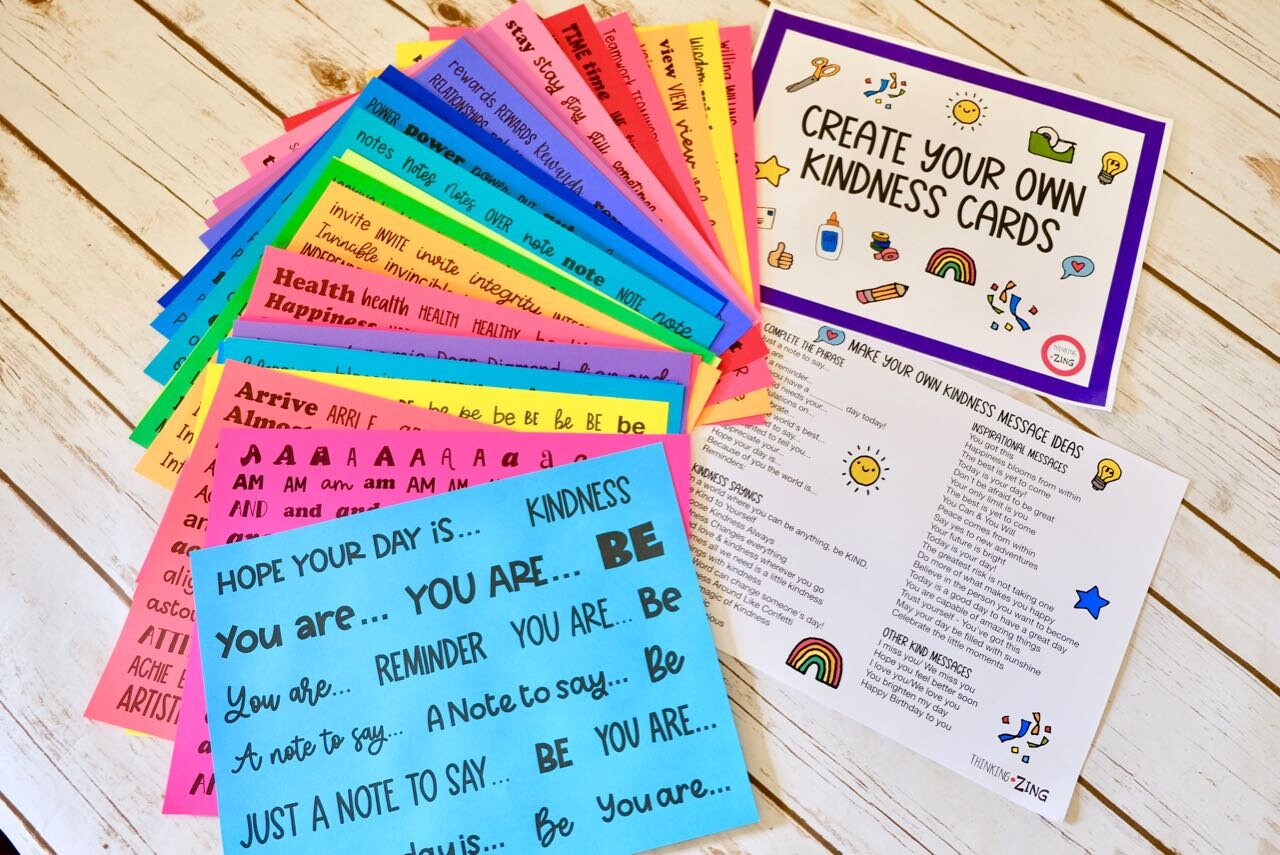 Make Your Own Kindness Cards- Kindness Project -family Craft ...
