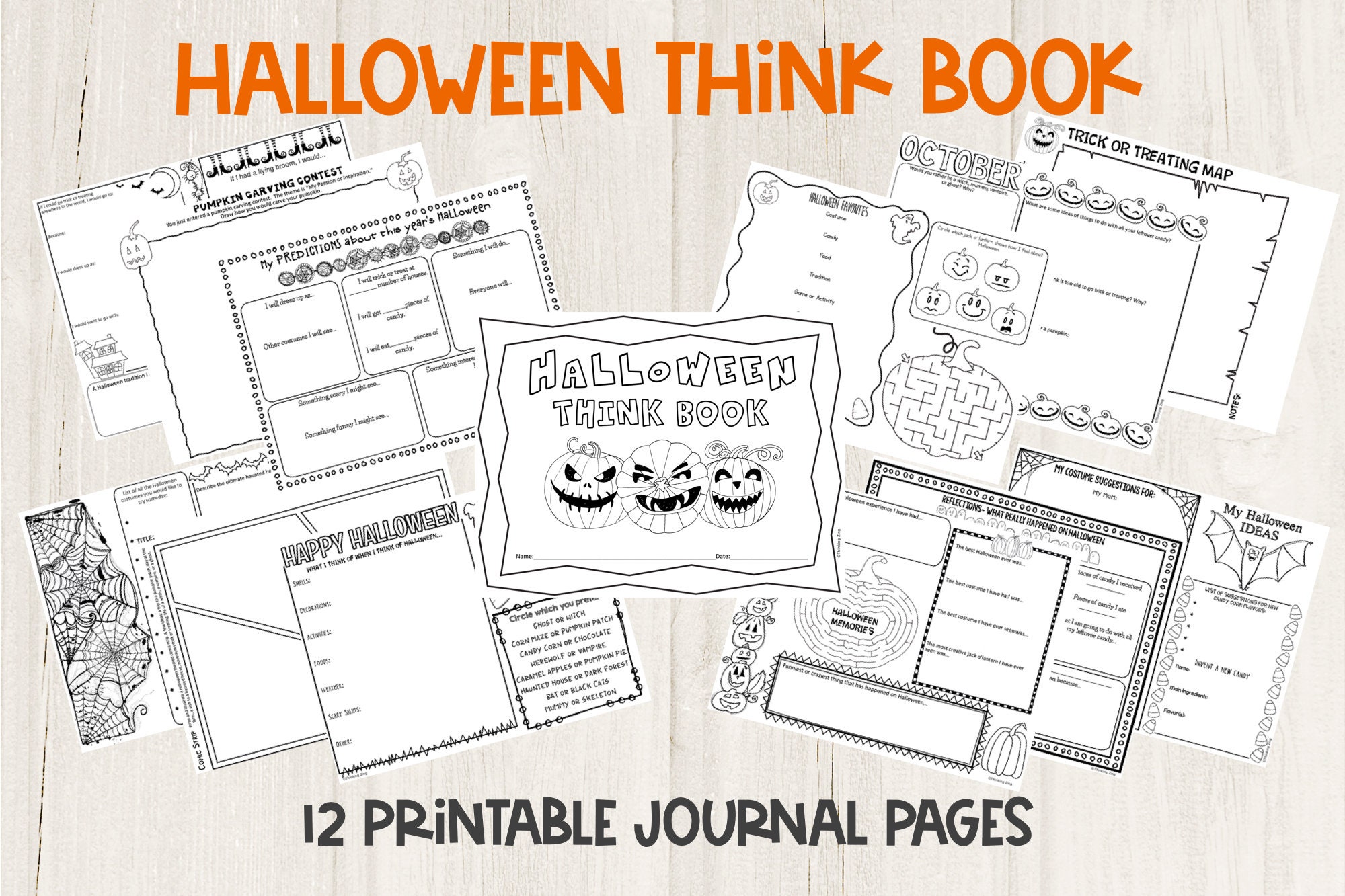 Printable Halloween Activity Journal for Kids (digital Download) - Etsy