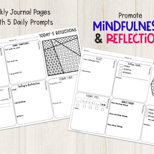 Guided Journal Pages for Kids - Student Reflections - Journal Prompts ...