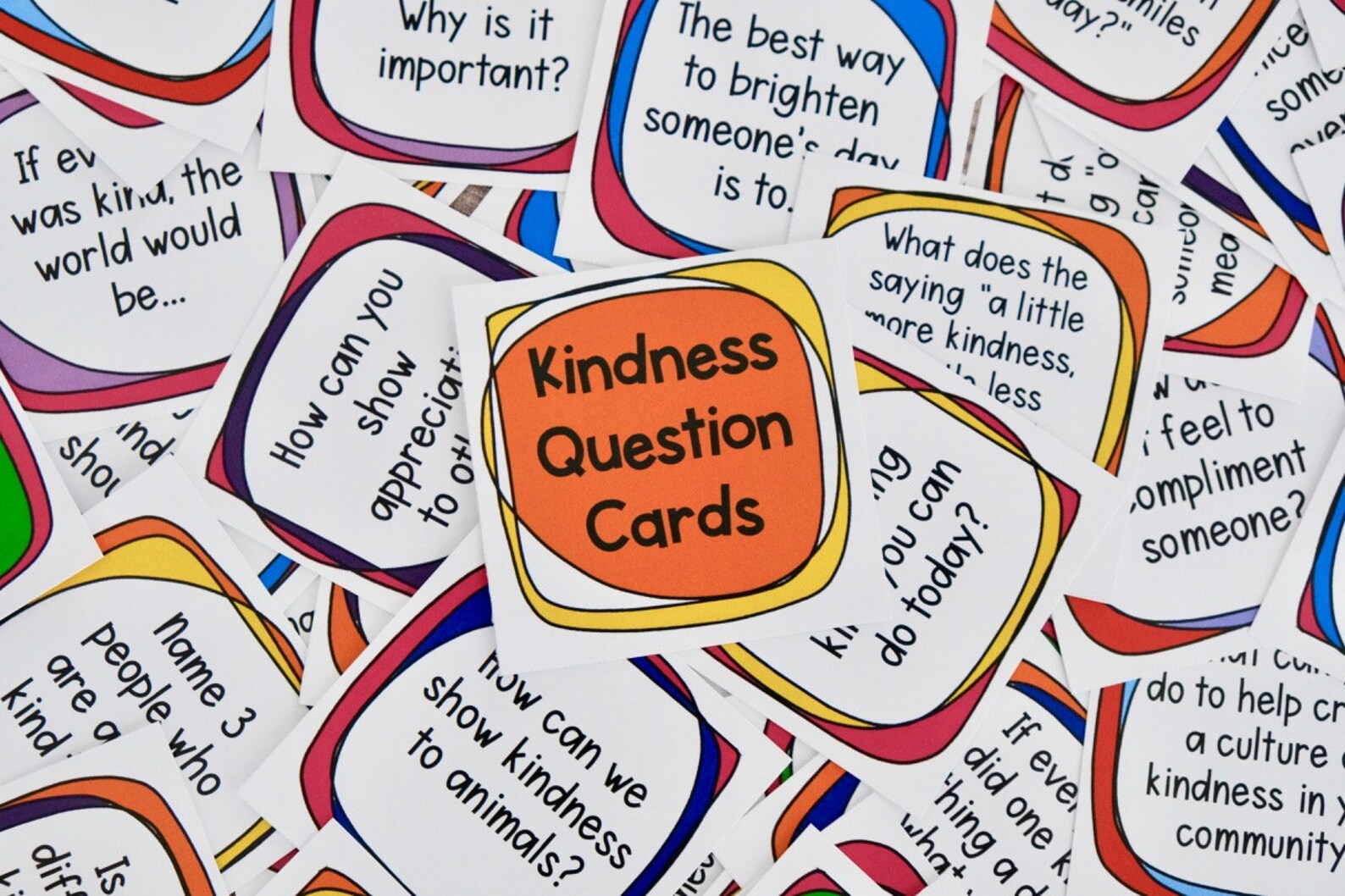 Kindness Conversation Starter Cards: 82 Printable Questions (PDF) - Etsy
