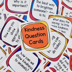 Kindness Conversation Starter Cards: 82 Printable Questions (PDF) - Etsy