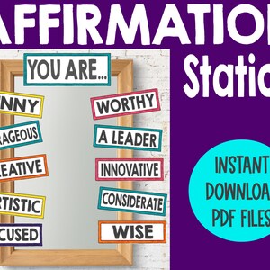 Affirmation Station Mirror - Classroom Decor - Student Affirmations ...