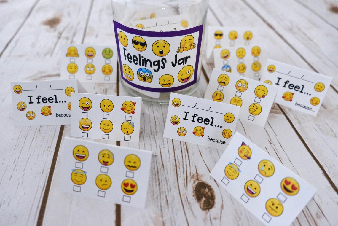 Feelings Jar, Kids Daily Reflection, Feelings Chart, Emotions Chart ...