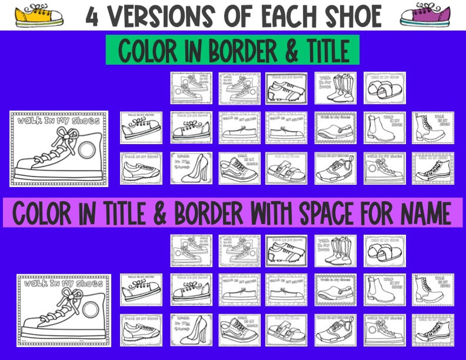 Self-reflection Activity: Walk in My Shoes - Empathy & Kindness (PDF ...