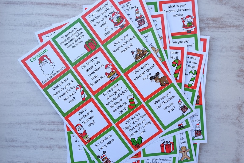 Christmas Conversation Starters for Families and Friends - Christmas ...