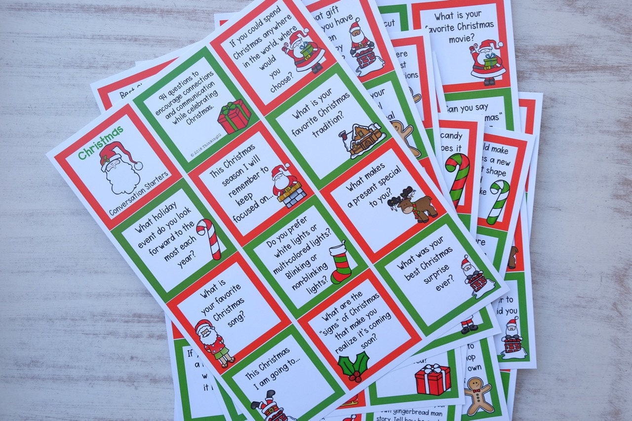 Christmas Conversation Starters for Families and Friends - Christmas ...