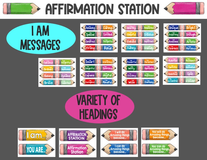 Student Affirmation Station Mirror: Classroom Decor (printable) - Etsy