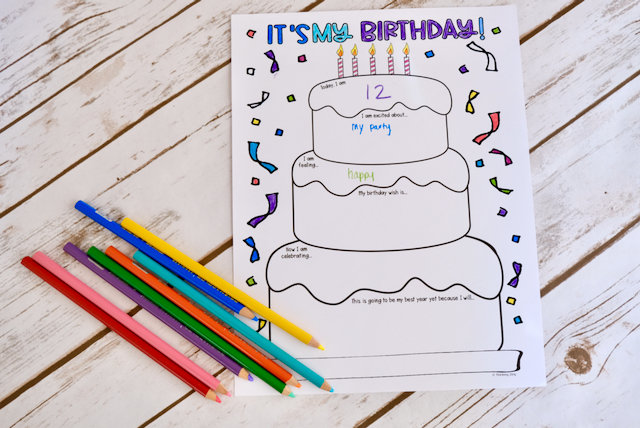 Kids Birthday Activity Journal: Reflection & Memory Book (digital ...