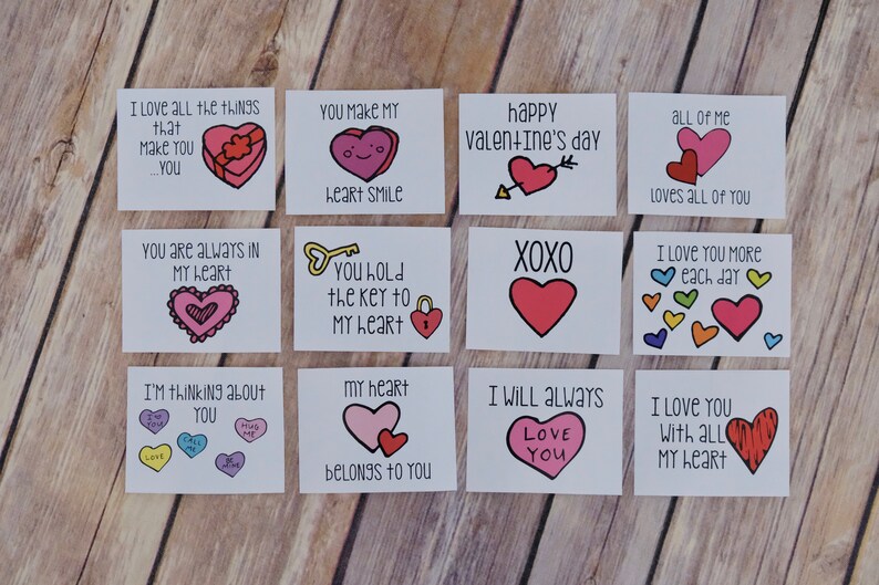 Family Valentine's Love Notes: DIY Kindness Cards (PDF) - Etsy
