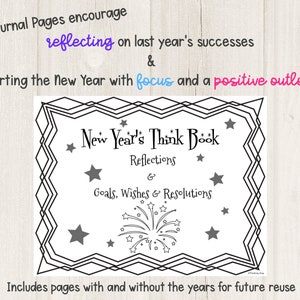Printable New Year's Journal for Kids Guided Activity Pages for ...