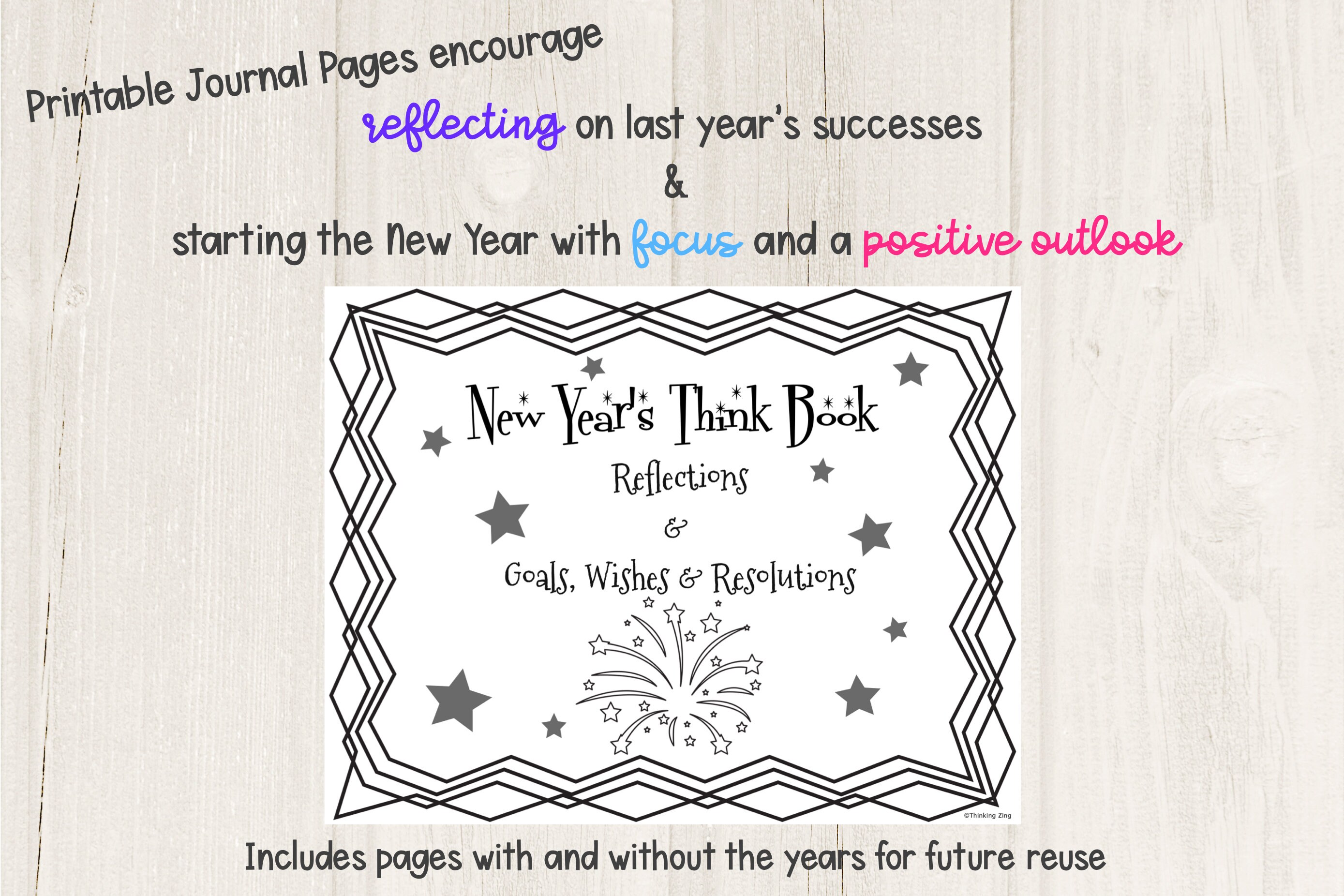 Printable New Year's Journal for Kids Guided Activity Pages for ...