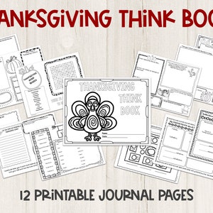 Thanksgiving Journal for Kids Printable Activity Pages for Inspiring ...