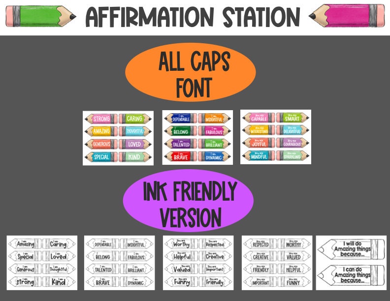 Student Affirmation Station Mirror: Classroom Decor (printable) - Etsy