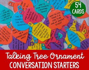Christmas Conversation Starters for Families Printable Cards | Etsy