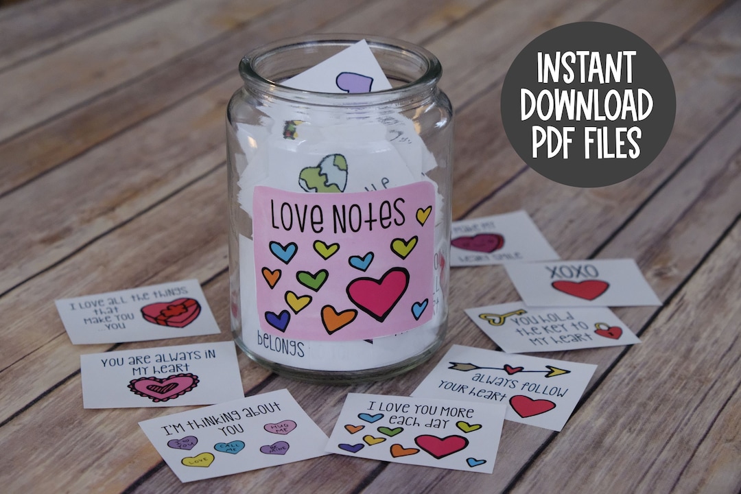 Family Valentine's Love Notes: DIY Kindness Cards (PDF) - Etsy