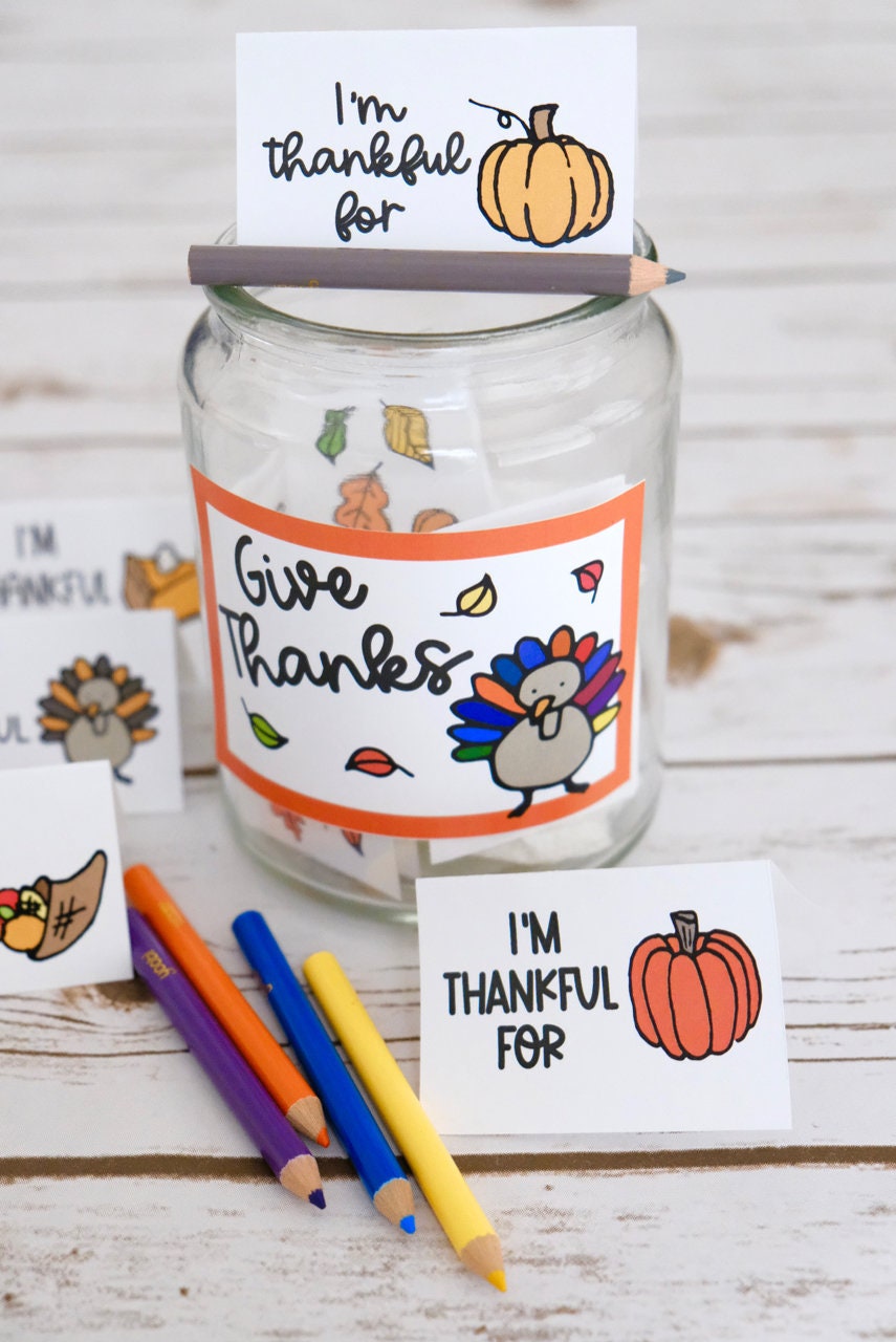 Thanksgiving Family Gratitude Jar - a Printable Make Your Own Jar ...