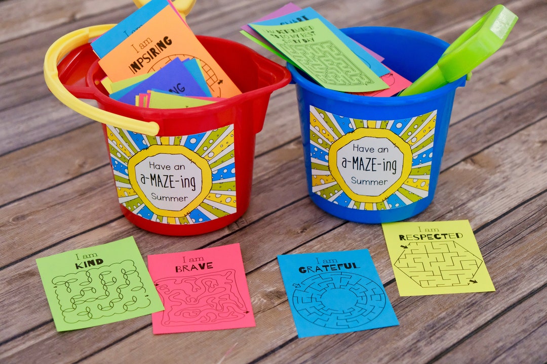 Affirmation Maze Cards, Kids Mazes, Maze Puzzles, Inspirational ...