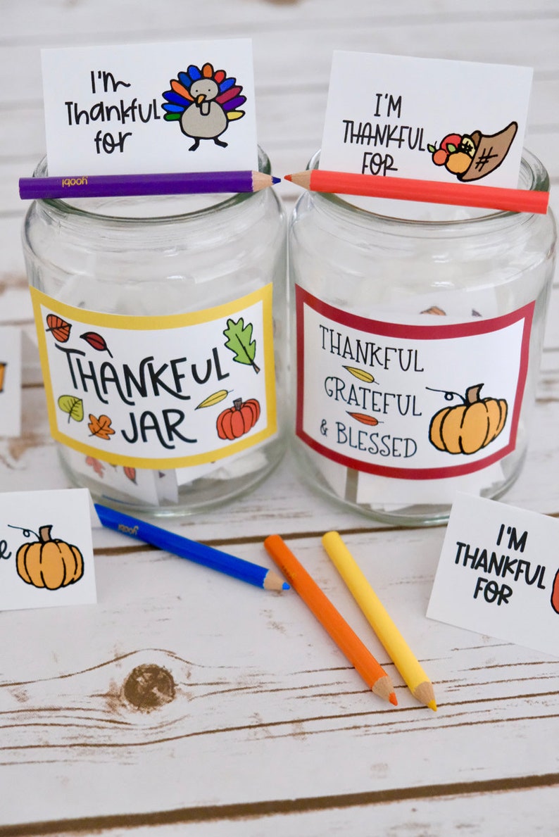Thanksgiving Family Gratitude Jar - a Printable Make Your Own Jar ...