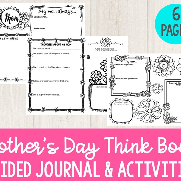 Printable New Year's Journal for Kids Guided Activity Pages for ...