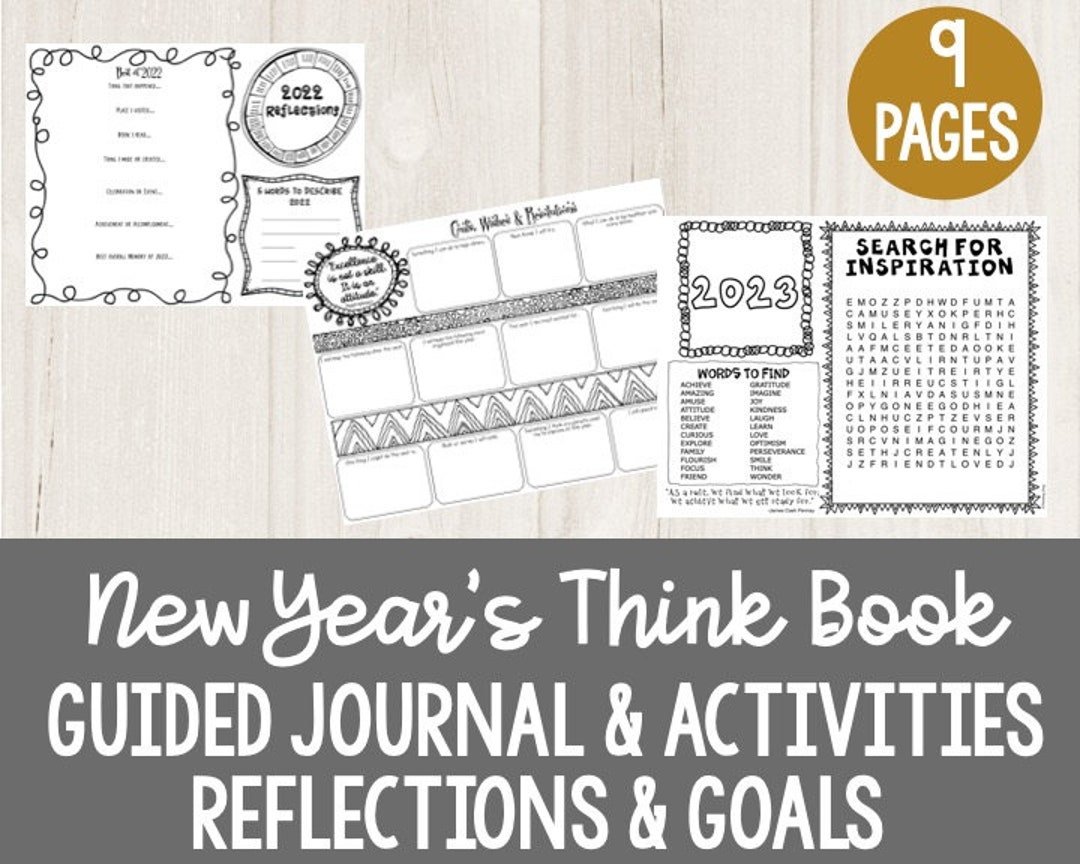Printable New Year's Journal for Kids Guided Activity Pages for ...