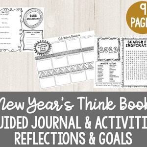 Printable New Year's Journal for Kids Guided Activity Pages for ...