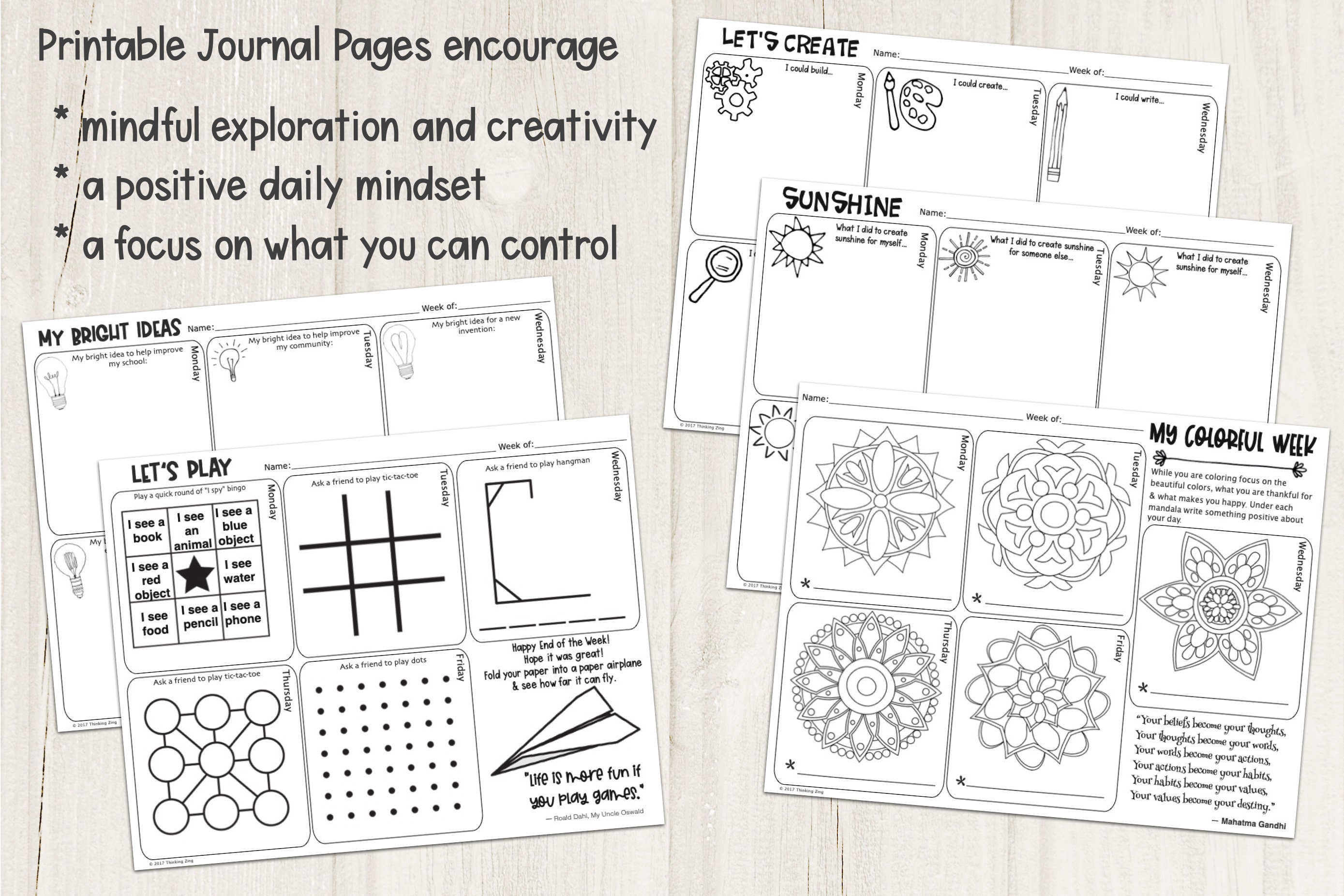 Kids Guided Journal: Themed Daily Prompts, Set 2 (digital Download) - Etsy