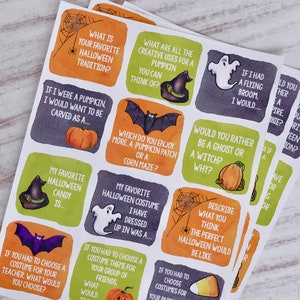 Halloween Conversation Starters Printable Party Activity - Etsy