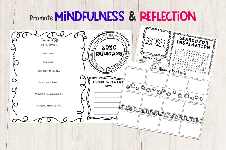 Printable New Year's Journal for Kids Guided Activity | Etsy