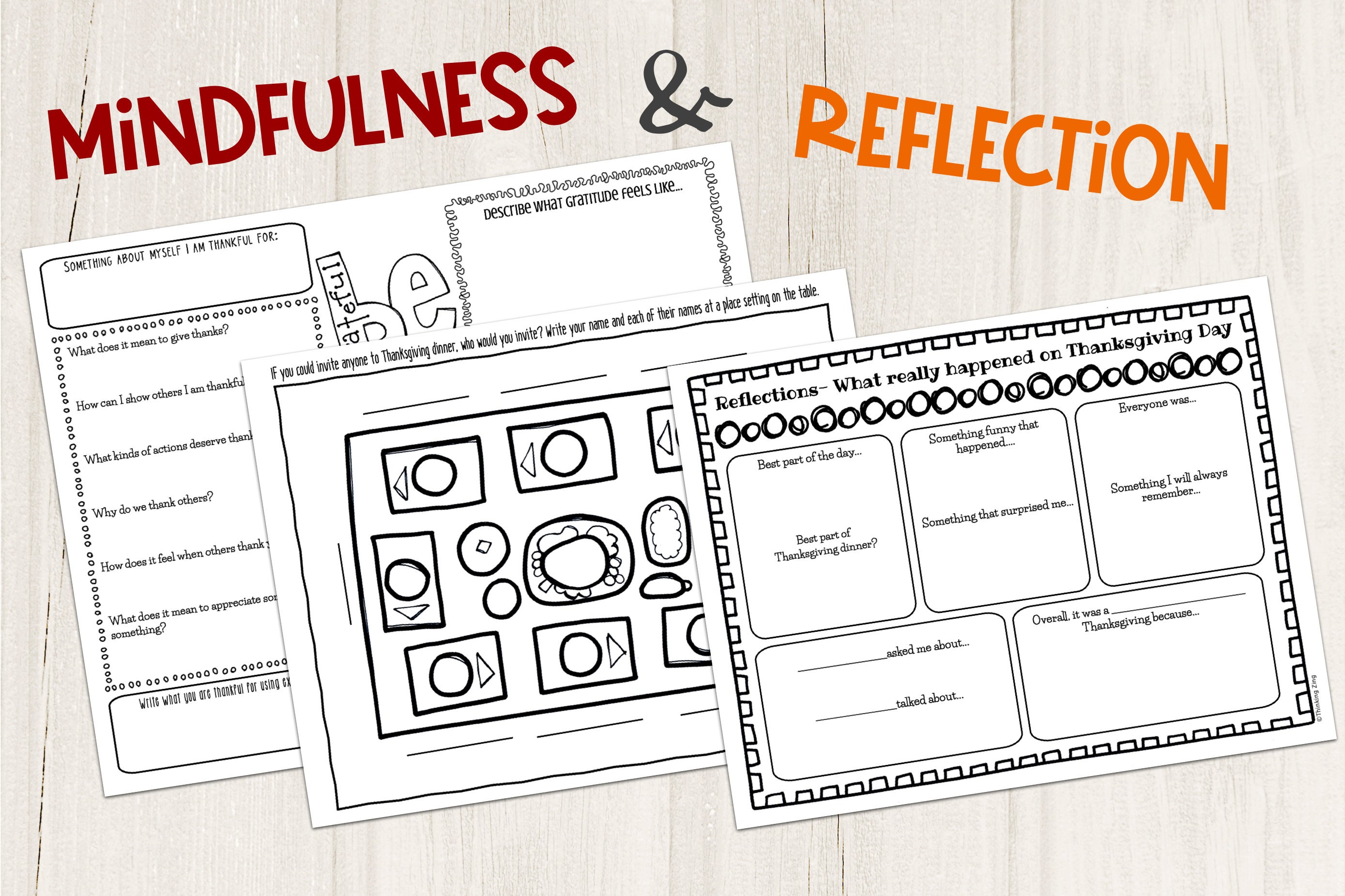 Thanksgiving Journal for Kids Printable Activity Pages for Inspiring ...