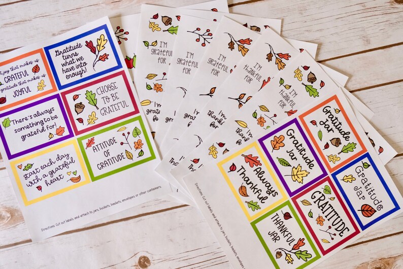 Fall Gratitude Jar Craft: Thanksgiving Family Activity (digital ...