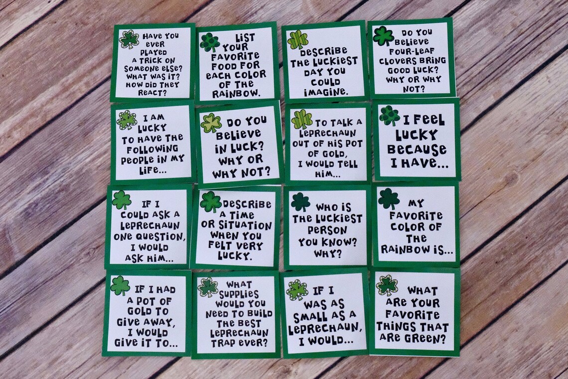 St. Patrick's Day Conversation Starters - Printable Instant Download - Etsy