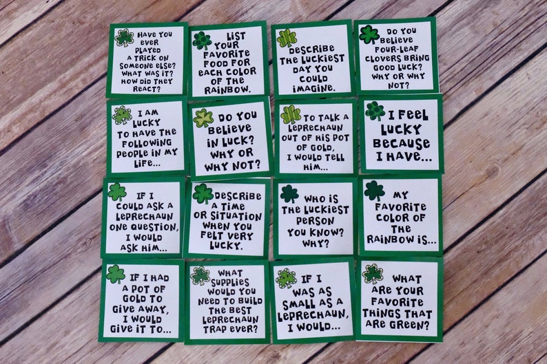 St. Patrick's Day Conversation Starters - Printable Instant Download - Etsy